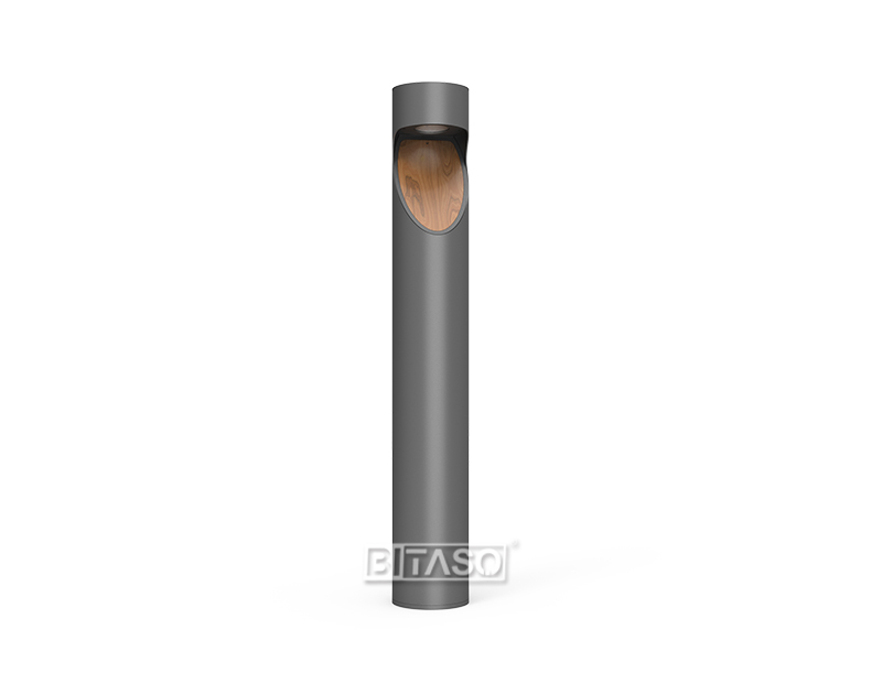 Wooden texture new finish outdoor LED Lawn Landscape Bollard Light